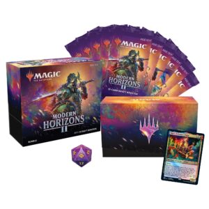 magic: the gathering modern horizons 2 bundle | 10 draft boosters (150 magic cards) + accessories