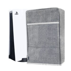 ps5 dust cover for playstation 5 console disc edition & digital edition waterproof and dust protector