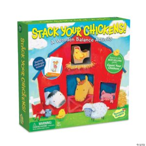 peaceable kingdom stack your chickens stacking game