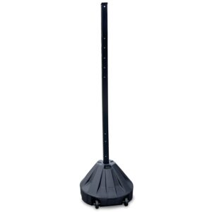 smartsign 5.25 foot portable sign holder with pole and 1.5 foot wheeled base, reinforced plastic, black, set of 1, made in usa