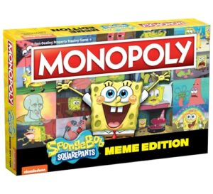 monopoly spongebob squarepants meme edition | based on nickelodeon show | featuring familiar memes of locations, episodes, and characters | officially-licensed & collectible monopoly