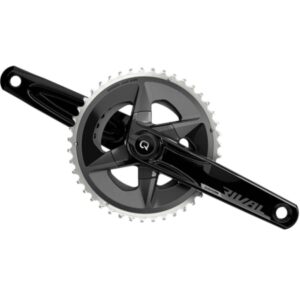 sram rival axs crankset with quarq power meter - 175mm, 12-speed, 48/35t yaw, 107 bcd, dub spindle interface, black, d1