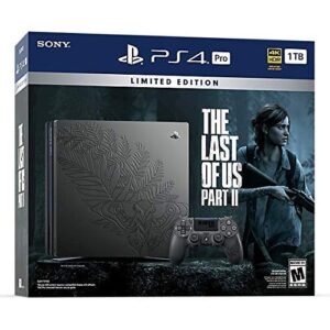 playstation 4 pro 1tb limited edition the last of us part 2 console bundle - black (renewed)