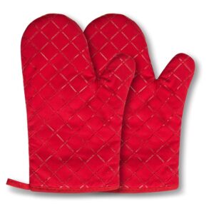 oven mitts heat resistant 500 degrees- non slip silicon kitchen gloves for grilling/cooking/baking/barbecue 1 pair