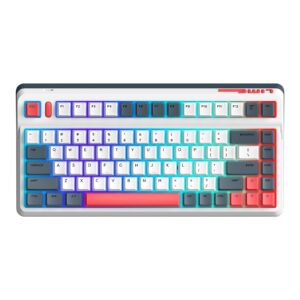 iqunix l80 gaming keyboard, 2.4g wireless mechanical keyboard with cherry mx brown switch, compact 83 keys rgb led backlit hot swappable keyboard for windows/mac/android/ios