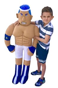 wrestle mates 4 foot tall large stuffed wrestling doll (raz blue hair dummy