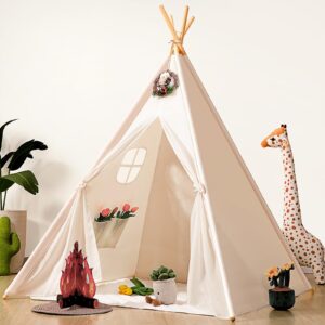 kids teepee tent for kids,kids play tent for girls & boys, gifts playhouse for kids indoor outdoor games, kids toys house for baby (teepee tent for kids)