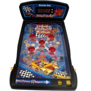 trisquirrel pinball machine, electronic tabletop pinball game, 16.5 inch table pinball with lights & sounds, led digital scoreboard- suitable for age 8+ to adults