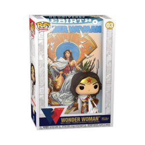 wonder woman 80th rebirth on throne (dc comics) funko pop! vinyl comic cover