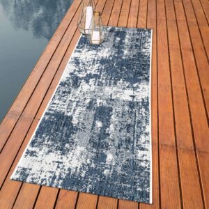 keen home design outdoor runner rug - 2x8 washable indoor/outdoor rug for patio, balcony, kitchen, garden, beach, deck and porch. size: 2'2" x 7'7"