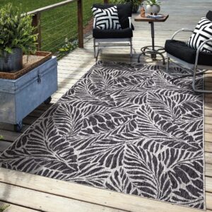 keen home design outdoor rug - 6x9 washable indoor/outdoor rug for patio, balcony, kitchen, garden, beach, deck and porch. size: 6'4" x 9'2"