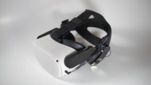 business company vr frankenquest 2 adapter kit for oculus quest 2 to vive deluxe audio strap (overhang black)