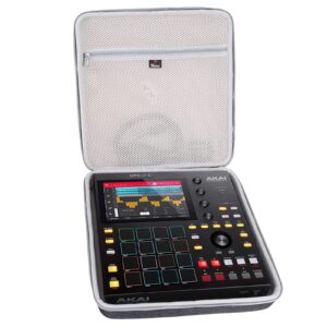 mchoi hard portable case compatible with akai professional mpc one drum machine sampler midi controller, case only