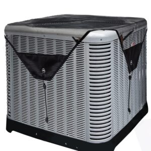 perfitel ac mesh cover for outside units (black, 36"x 36")- central air conditioner cover for outside unit-top universal outdoor ac cover defender-all season universal mesh air conditioner cover…