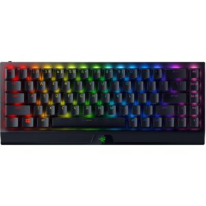 razer blackwidow v3 mini hyperspeed 65% wireless mechanical gaming keyboard: yellow mechanical switches linear & silent - doubleshot abs keycaps - chroma rgb - up to 200 hr battery - snap tap