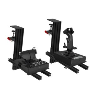 hikig 2 set the desk mount for the flight sim game joystick, throttle and hotas systems compatible with logitech x56, x52, x52 pro, thrustmaster t-flight hotas,thrustmaster t.16000m, thrustmaster tca