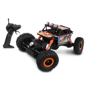 nkok mean machine 1/16 r/c rock crawler series [2.4ghz] rock crawler fang, innovative suspension system, powerful motor, grippy tires, 150-foot range, pistol grip controller, real time 4x4