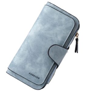 bohong women wallet large capacity cards cash holder leather wristlet clutch wallets for ladies girls