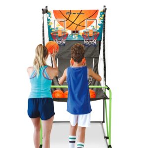 net playz electronic basketball arcade game - indoor sport games for kids & adults birthday, office christmas party activities style: ejet games, black (eir008402023)