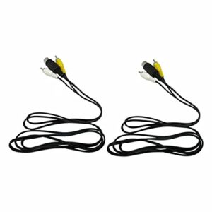 grabote 2pcs 6ft rca tv av audio video cord cable for sega genesis 1 & sega master system