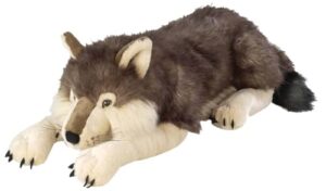 wild republic jumbo wolf plush, giant stuffed animal, plush toy, gifts for kids, 30 inches