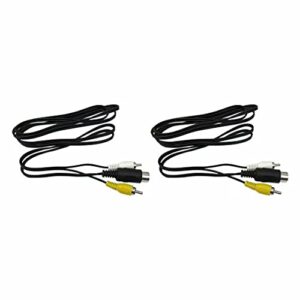 grabote pack of 2 6ft rca tv av audio video cord cable fit for sega genesis 1 & sega master system