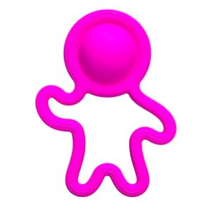 fat brain toys lil dimpl pink - popping sensory toy & teether, ages 0+