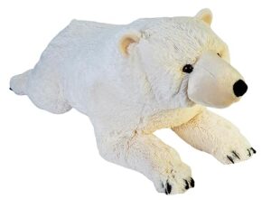 wild republic jumbo polar bear plush, giant stuffed animal, plush toy, gifts for kids, 30 inches