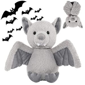 cuddly 11 inch plush bat stuffed animal halloween stuffed animal plush toys plush animal doll bedtime toys birthday xmas furry gifts for children kids baby toys (grey, 11 inch)