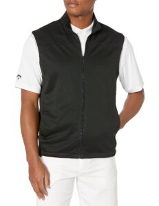 callaway men's high gauge fleece zippered sleeveless golf vest, peacoat, 4x large tall