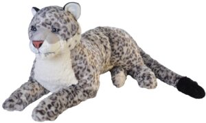 wild republic jumbo snow leopard, giant stuffed animal, plush toy, plush toy, gifts for kids, 30 inches