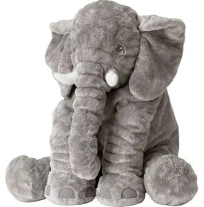 boojaloo giant stuffed animals doll elephant stuffed animal, 24" stuffed elephant plush toy gifts for girls boys gray