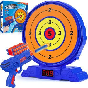 shooting game toy for age 5, 6, 7, 8, 9, 10+ years old kids, boys - digital shooting targets with foam dart toy gun - electronic scoring board games for kid - ideal gift - compatible with toy gun