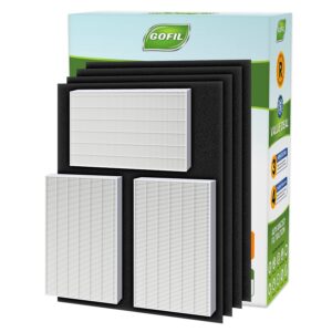 gofil 3 pack replacement filter includes 3 hepa & 4 carbon pre-filters compatible with air purifiers model ha/hpa300, hpa304, hpa8350, hpa300vp