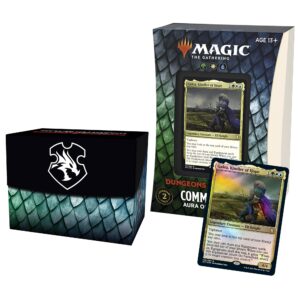 magic: the gathering adventures in the forgotten realms commander deck – aura of courage (green-white-blue)