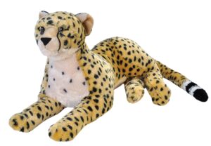 wild republic jumbo cheetah plush, giant stuffed animal, plush toy, gifts for kids, 30 inches