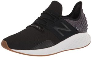 new balance men's fresh foam roav v1 running shoe, black/grey, 11