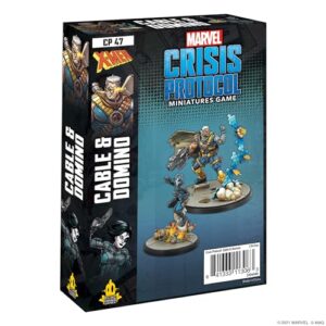 marvel: crisis protocol domino & cable character pack - unleash the power of two extraordinary mutants! tabletop superhero game, ages 14+, 2 players, 90 minute playtime, made by atomic mass games