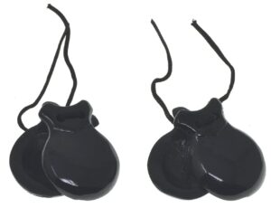 black wooden castanets spanish handmade castanets traditional spanish black color souvenir gift from spain hand percussion castanets