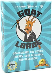 goat lords, hilarious and competitive card game with goats - fun card games for adults, teens, and family game night - games for teens, adults & kids 2-6 player (sequel)