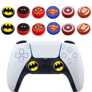 12pcs analog thumb grip stick cover, wireless controllers game remote joystick cap, fantastic non-slip silicone handle protection cover for ps5/ps4/xbox one/360/nswitch pro