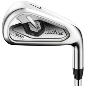 titleist men's golf clubs t-300 iron set (5-aw), steel stiff flex shafts