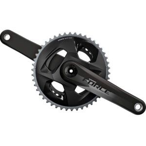 sram force dub 12-speed crankset black, gloss, 165mm, 46-33t