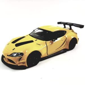 kinsmart toyota gr supra concept racing edition 1/36 scale diecast race car (yellow)