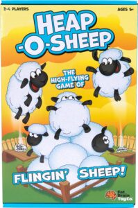 fat brain toys heap-o-sheep - game of catapulting sheep, 6 to adult, 2 to 4 players