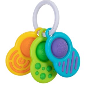 fat brain toys dimpl clutch - popping sensory take-along toy & teether for babies