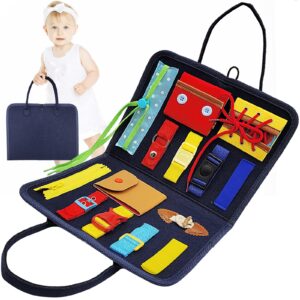 visen toddler busy board toys,preschool educational learning toys,kids learn to dress buckle basic skills,montessori toys for toddlers,sensory toys for toddlers 1-6 year old boys/girls gift