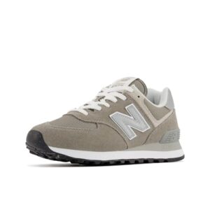 new balance women's 574 core sneaker, grey/white, 7.5