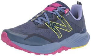 new balance women's dynasoft nitrel v4 trail running shoe, blue/yellow/pink, 10