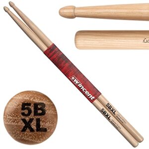 wincent drumsticks 5bxl extra long acorn tip hickory drumsticks 1 pair